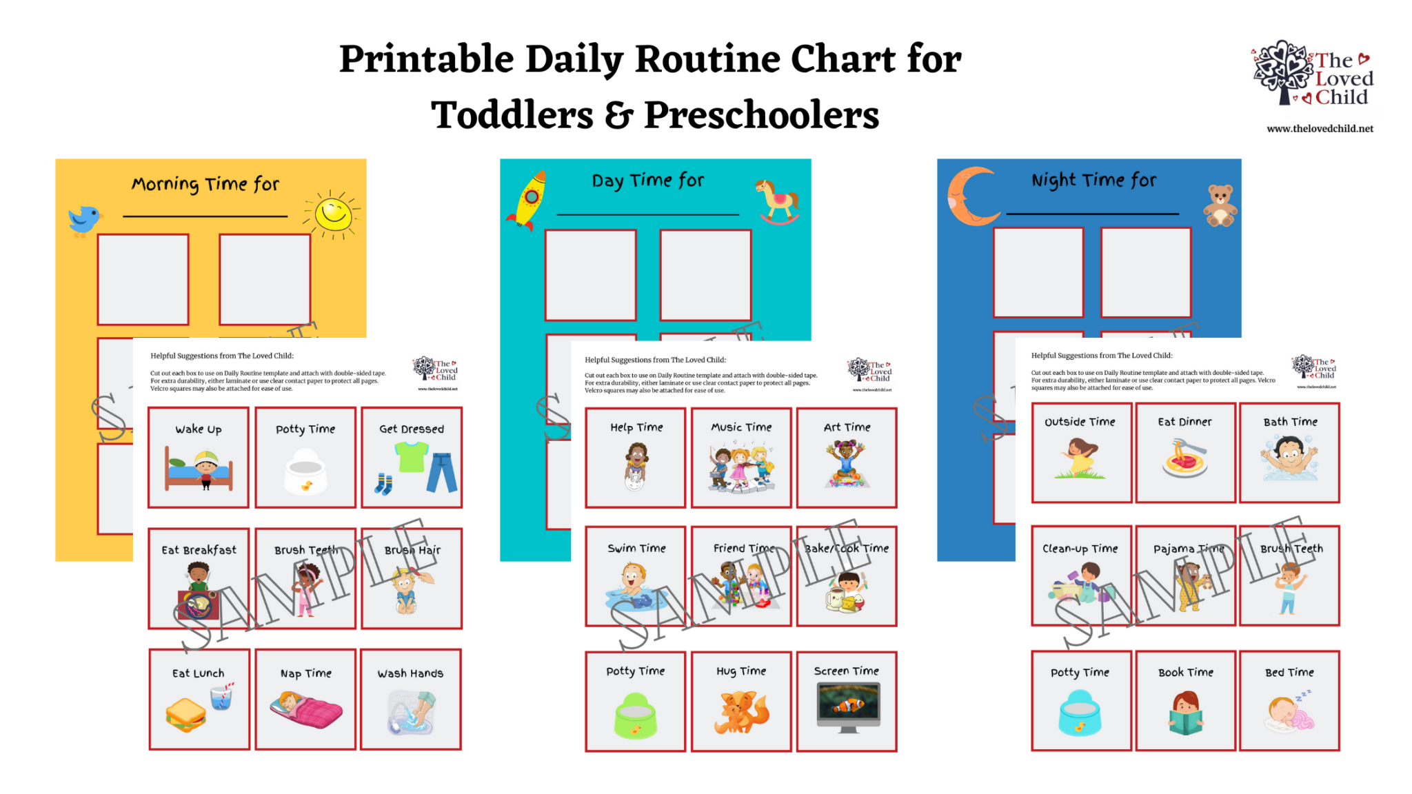 FREE Printable from TLC: Daily Routine Chart for Toddlers and ...