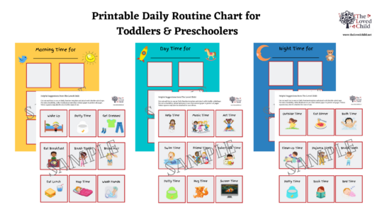 FREE Printable from TLC: Daily Routine Chart for Toddlers and ...