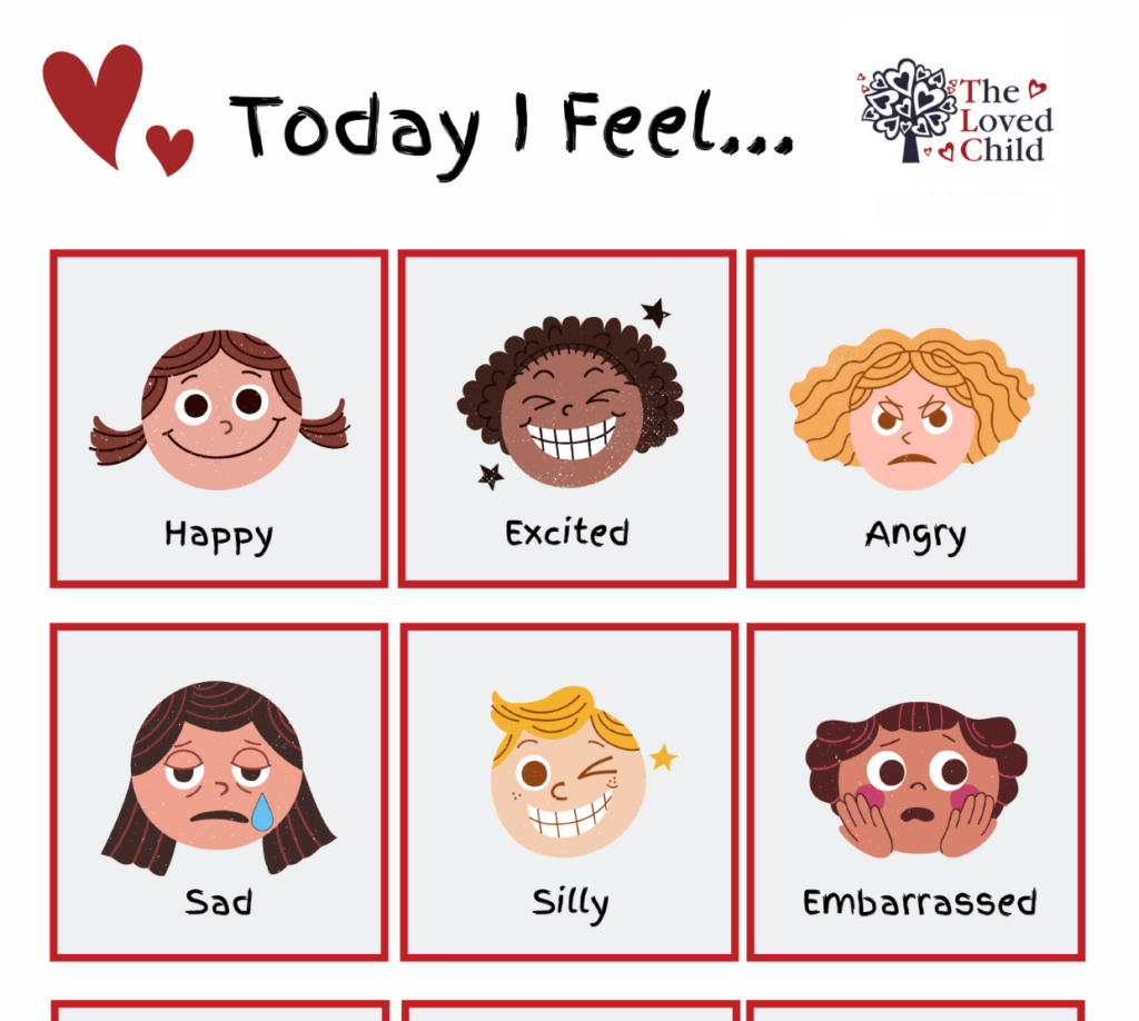 Child Feelings Chart Child Feelings Chart